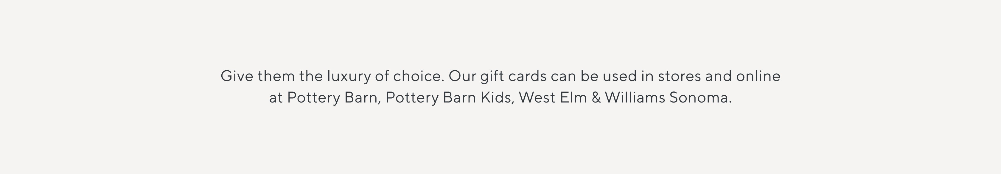 Gift Cards | Pottery Barn Australia