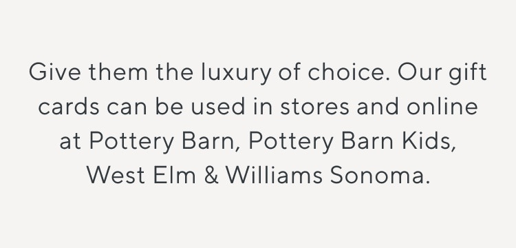Gift Cards | Pottery Barn Australia