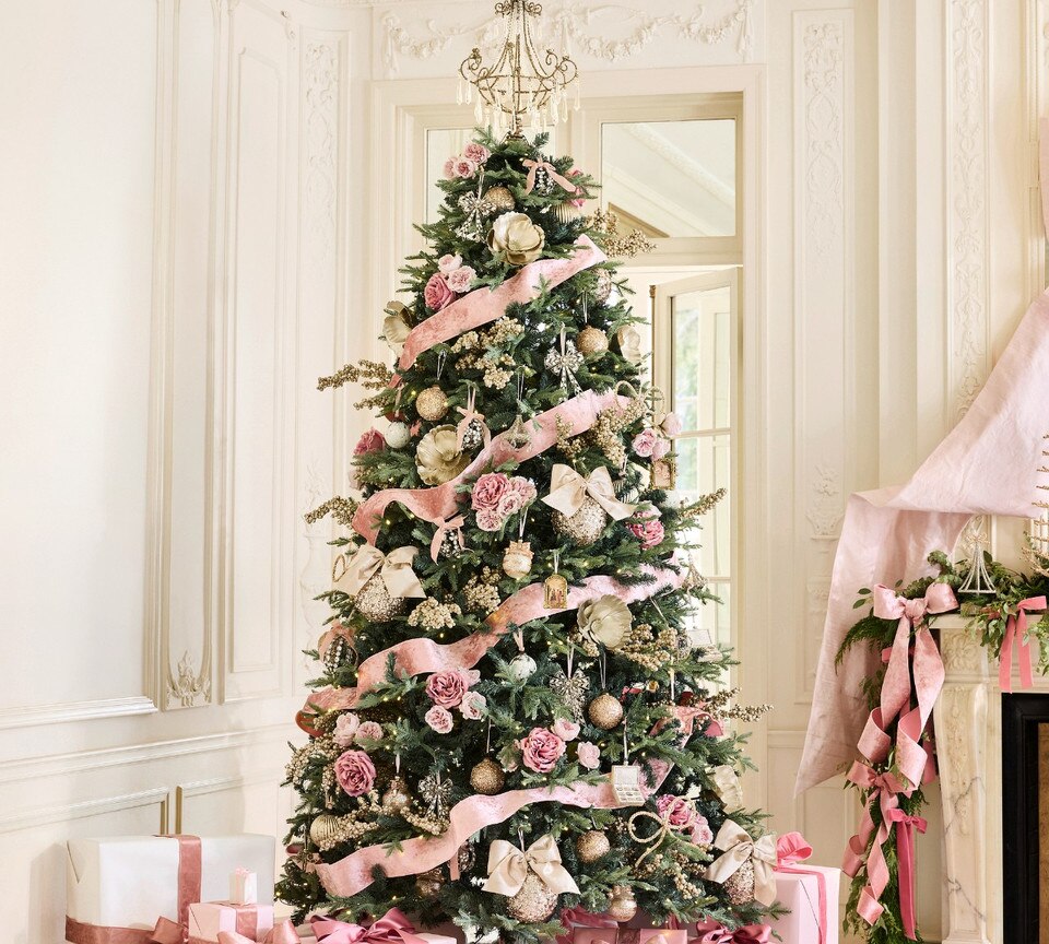 LoveShackFancy Pink Velvet Ribbon Garland | Pottery Barn Australia