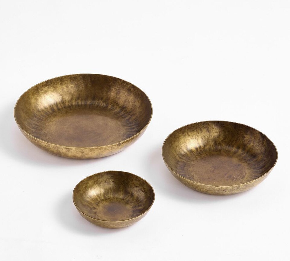 Antique Brass Stacking Bowls – Set of 3 | Pottery Barn Australia
