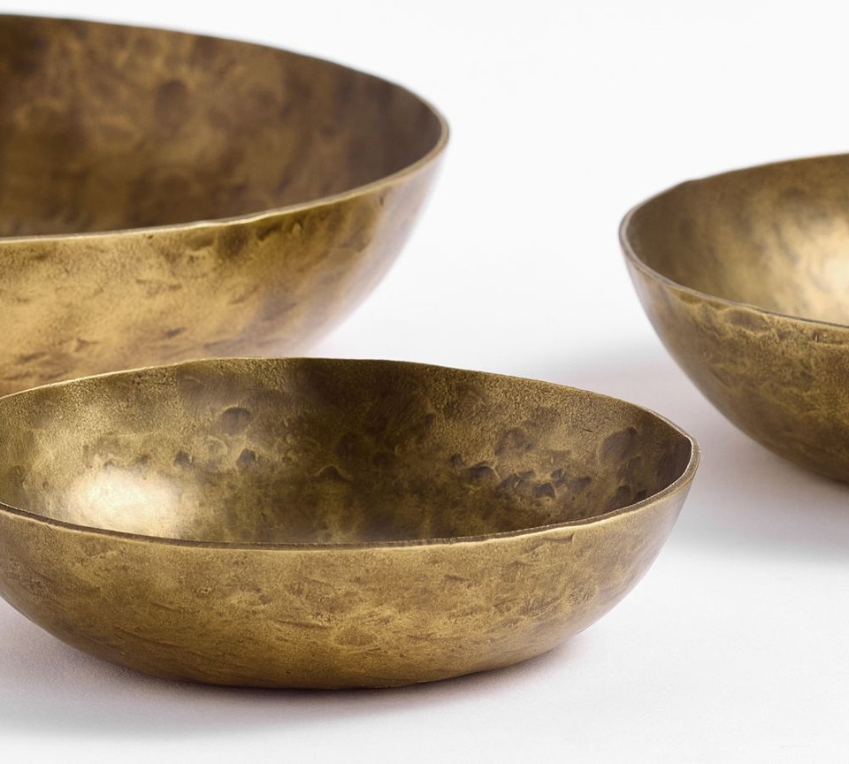 Antique Brass Stacking Bowls – Set of 3 | Pottery Barn Australia