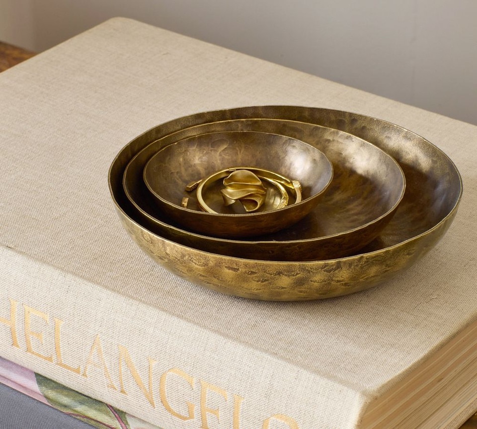 Antique Brass Stacking Bowls – Set of 3 | Pottery Barn Australia