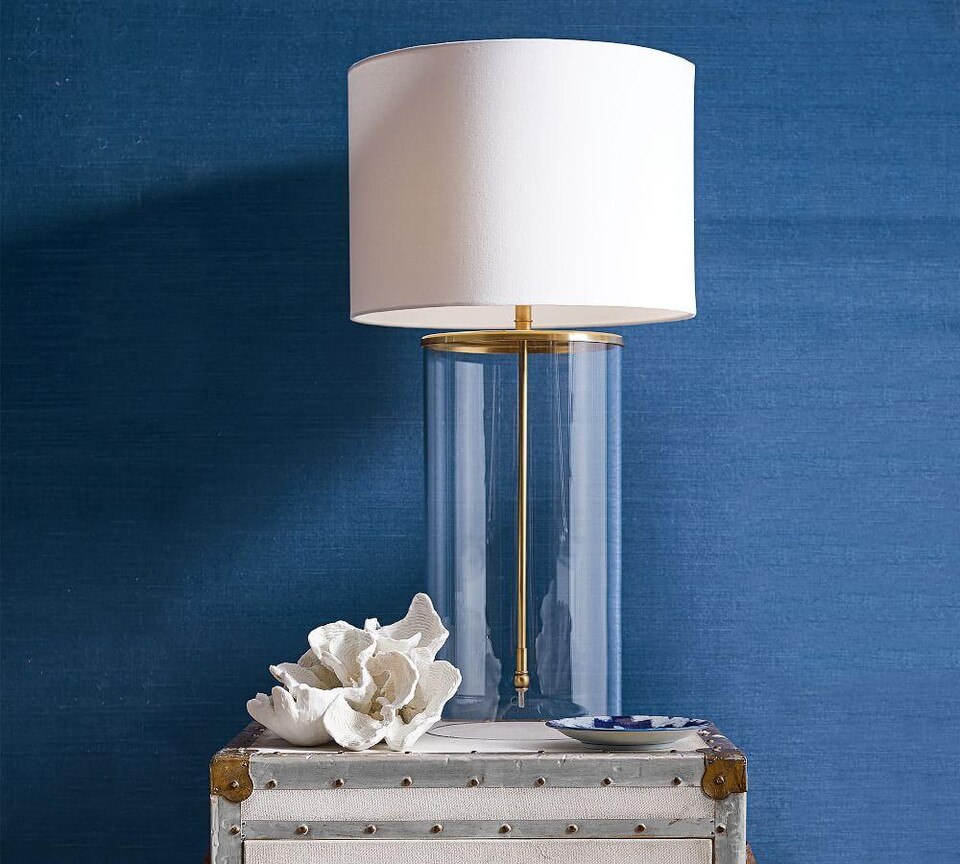 Aria Tall Glass Table Lamp | Pottery Barn Australia