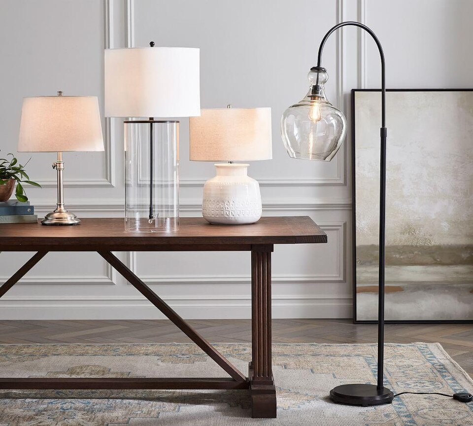 Aria Tall Glass Table Lamp - Pottery Barn Australia