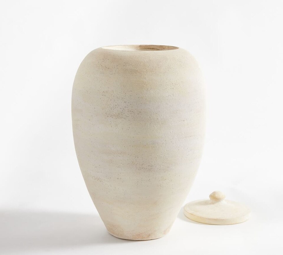 Artisan Handcrafted Terracotta Vases - White - Pottery Barn Australia