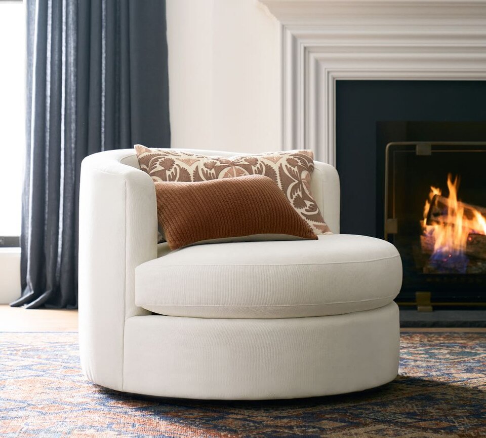 Balboa Upholstered Swivel Armchair