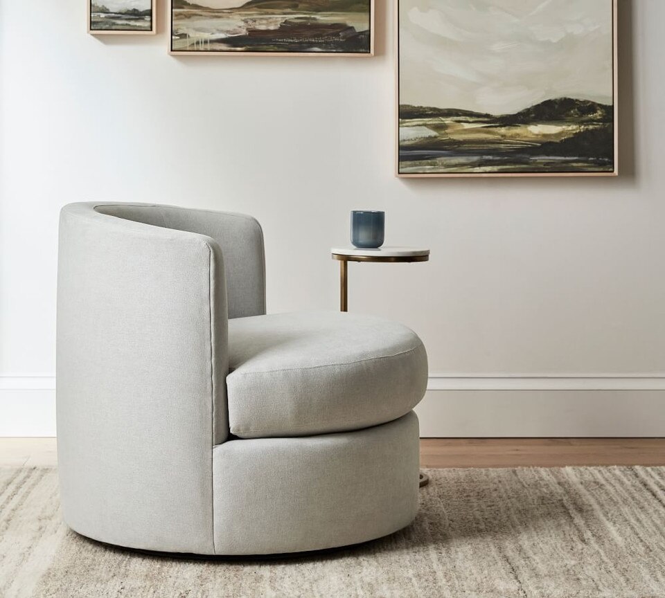 Balboa Upholstered Swivel Armchair