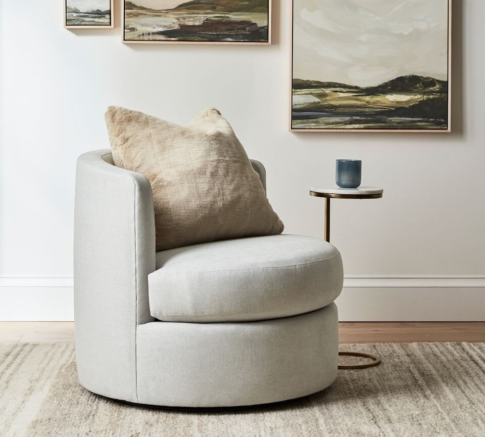 Balboa Upholstered Swivel Armchair