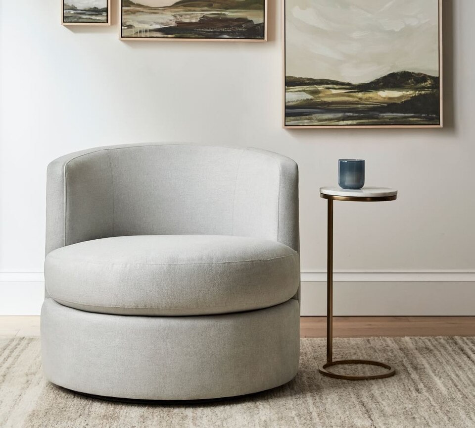 Balboa Upholstered Swivel Armchair