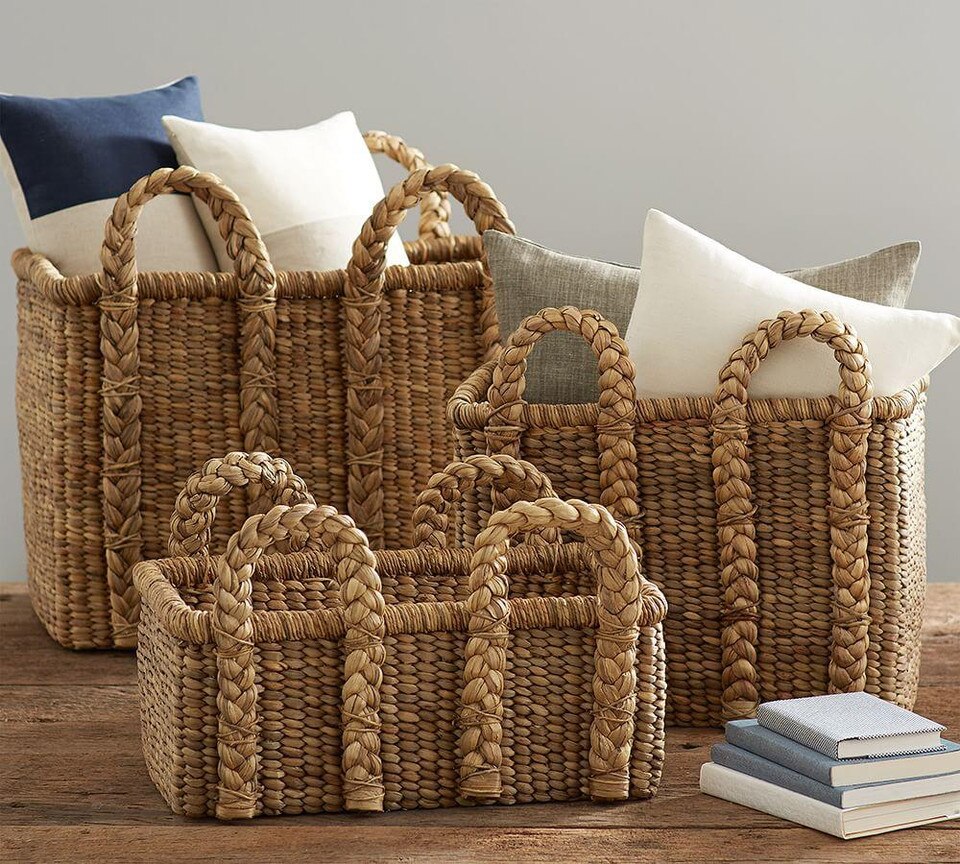 Beachcomber Rectangular Handled Baskets - Pottery Barn Australia