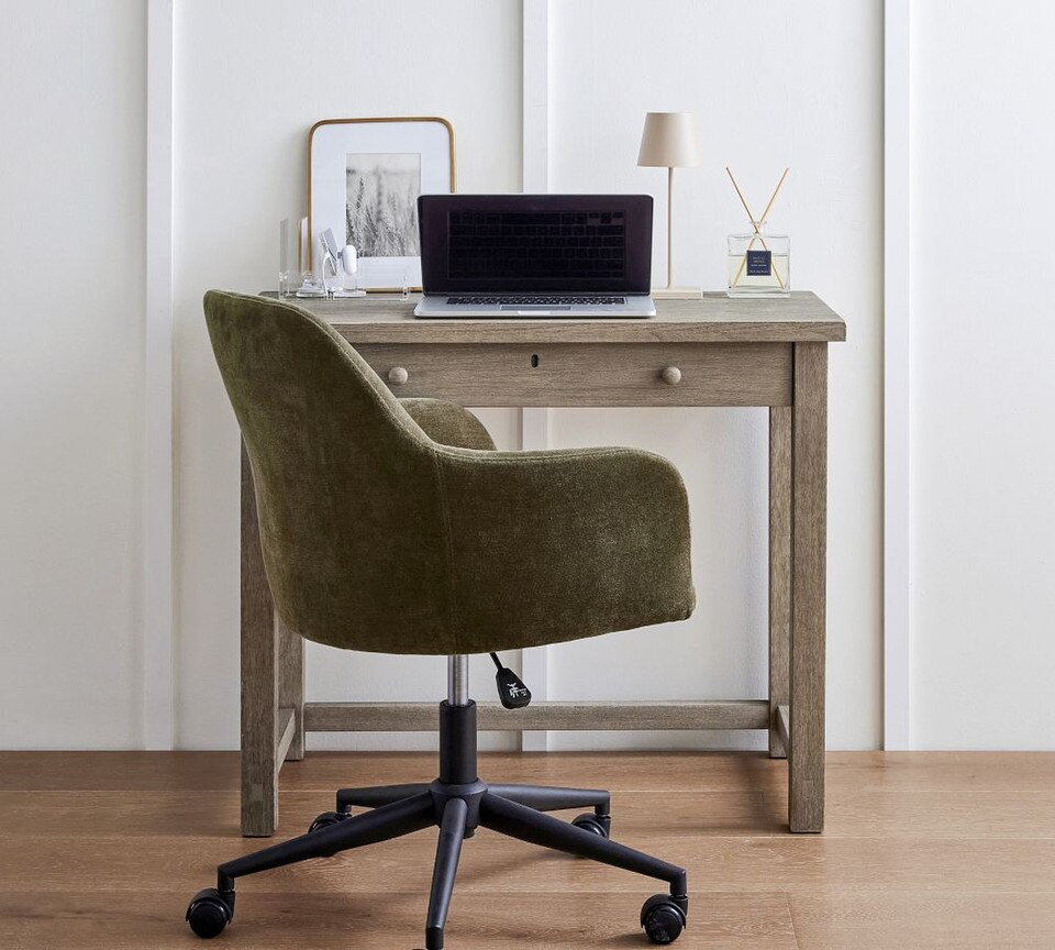 Carson Upholstered Swivel Desk Chair | Pottery Barn Australia