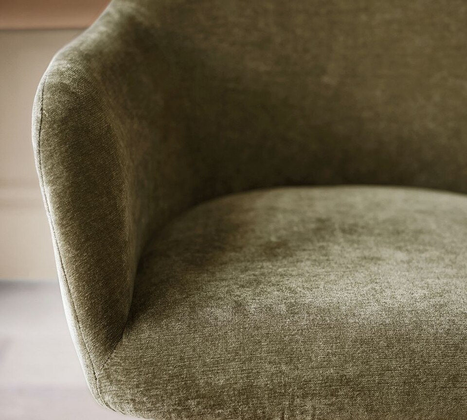 Carson Upholstered Swivel Desk Chair | Pottery Barn Australia