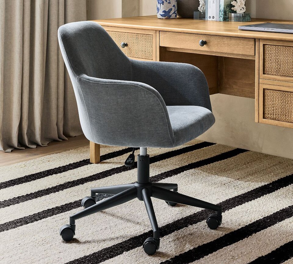 Carson Upholstered Swivel Desk Chair | Pottery Barn Australia