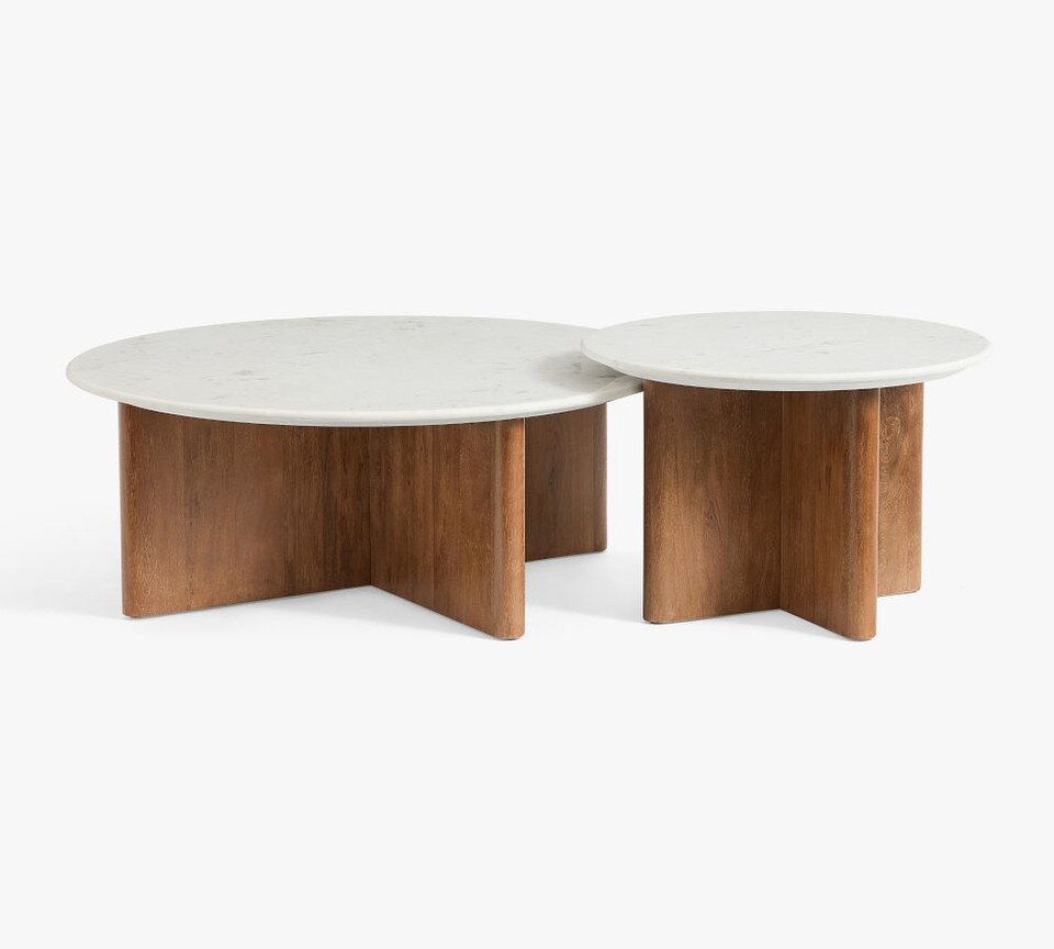 Cayman Round Marble Nesting Coffee Tables | Pottery Barn Australia