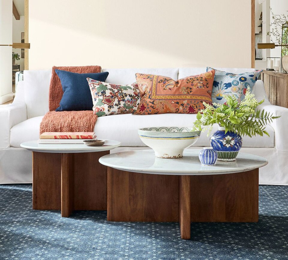 Cayman Round Marble Nesting Coffee Tables | Pottery Barn Australia
