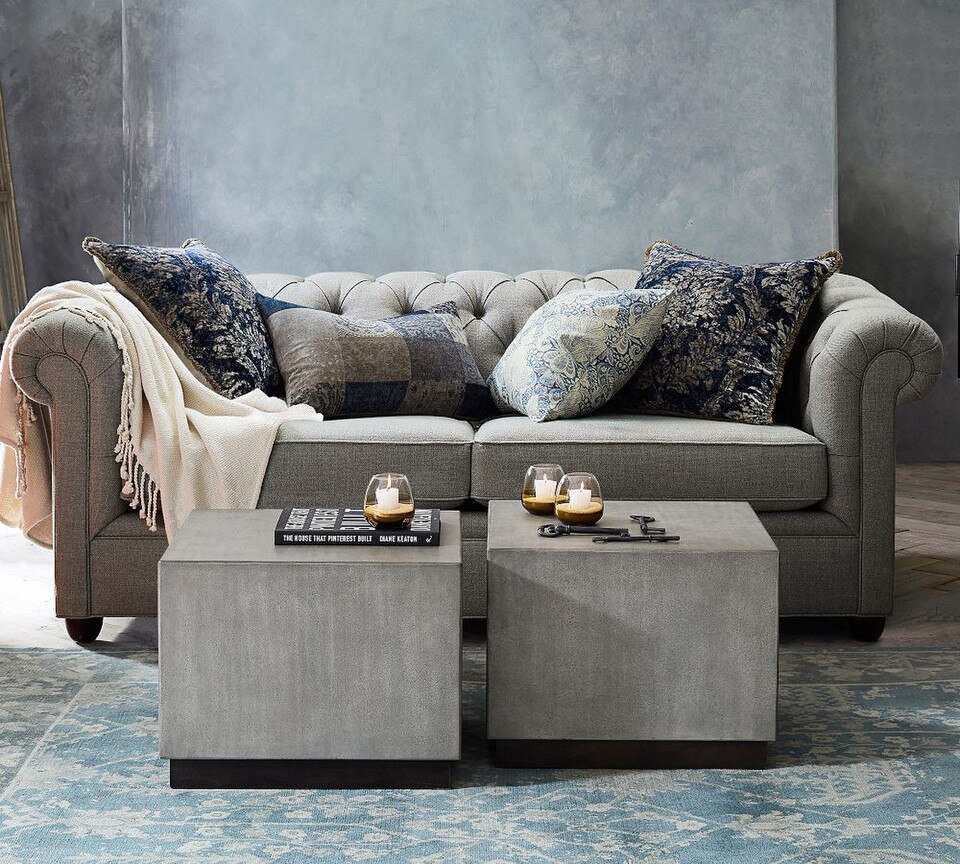 Chesterfield Roll Arm Sofa (67"–98")