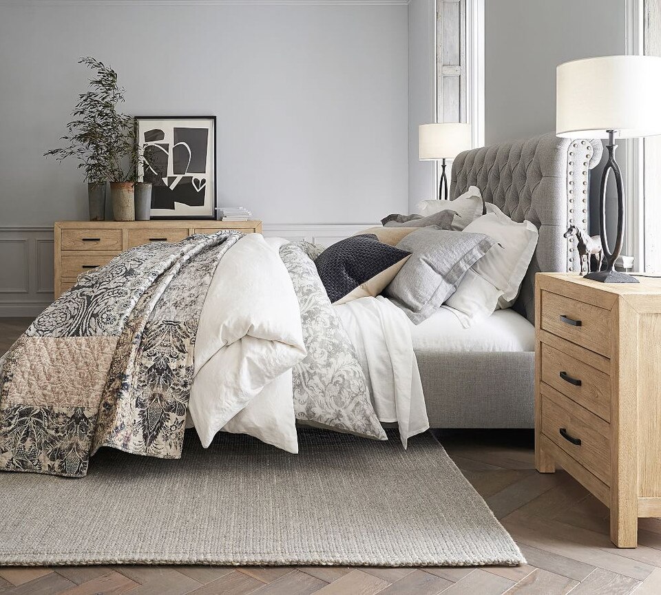 Chesterfield Upholstered Bed | Pottery Barn Australia