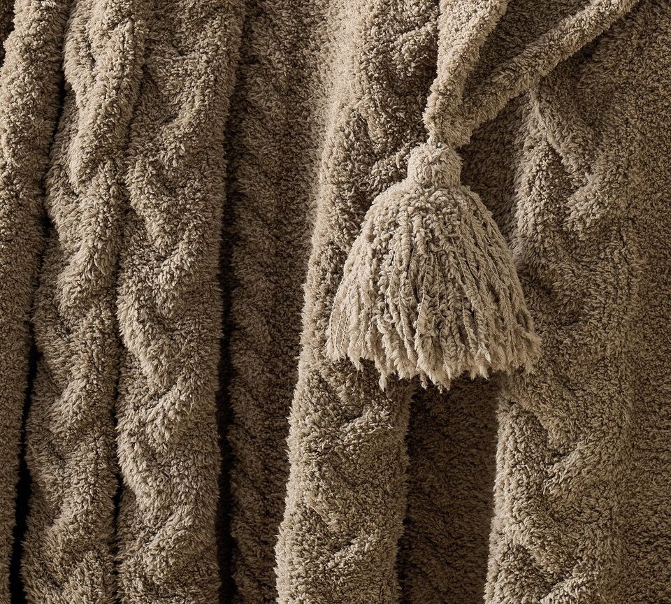 Classic Cable Knit Throw | Pottery Barn Australia
