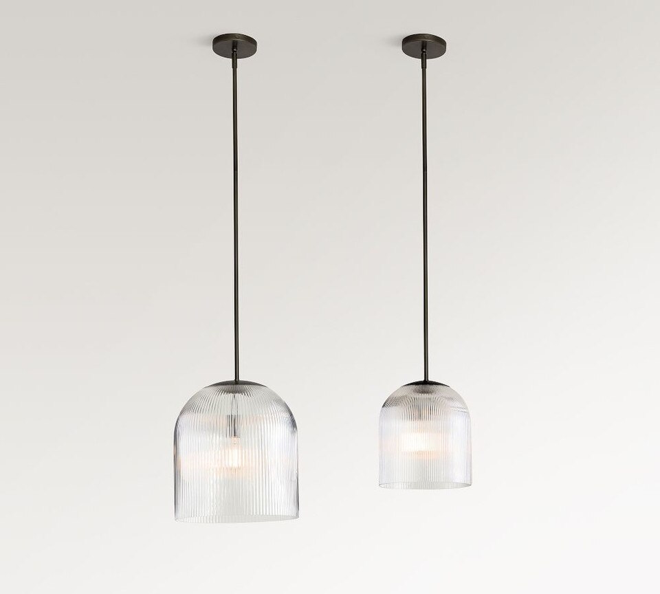 Cooper Ribbed Glass Pendant (25 cm–36 cm) | Pottery Barn Australia