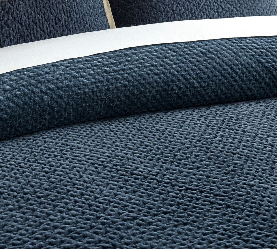 Cross Stitch Velvet Coverlet | Pottery Barn Australia