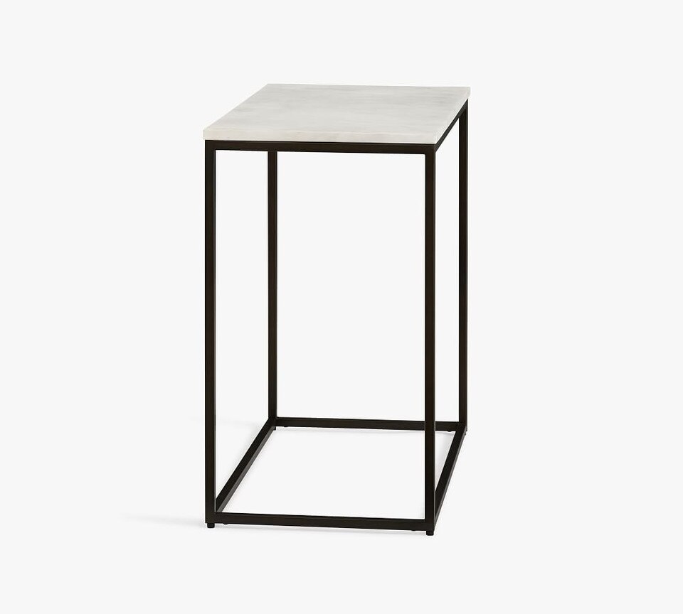 Delaney 71 cm Rectangular Marble Side Table - Pottery Barn Australia
