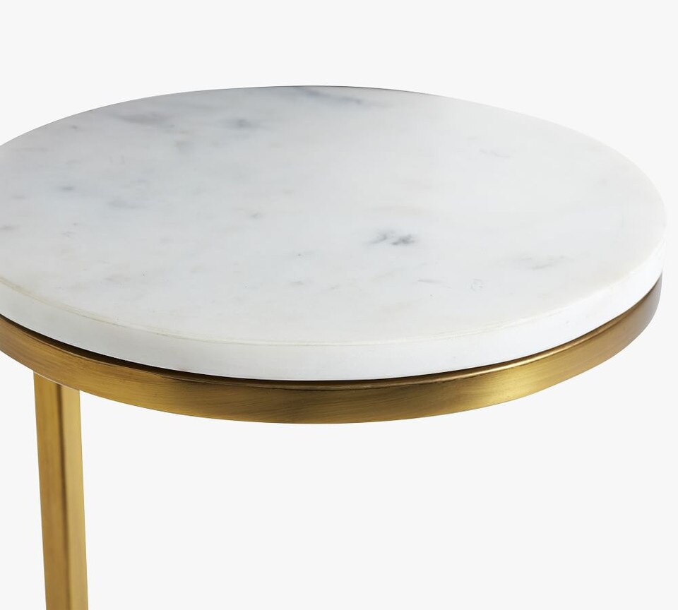 Delaney Marble C-Table - Pottery Barn Australia