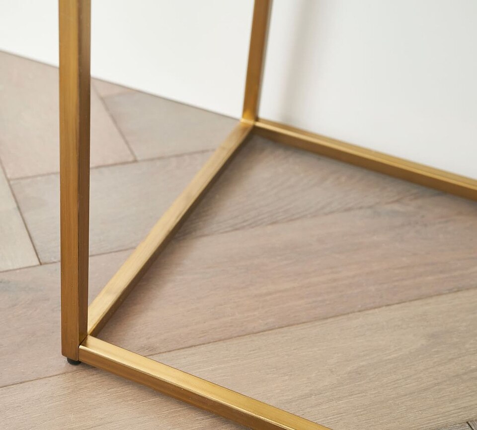 Delaney 71 cm Rectangular Marble Side Table - Pottery Barn Australia