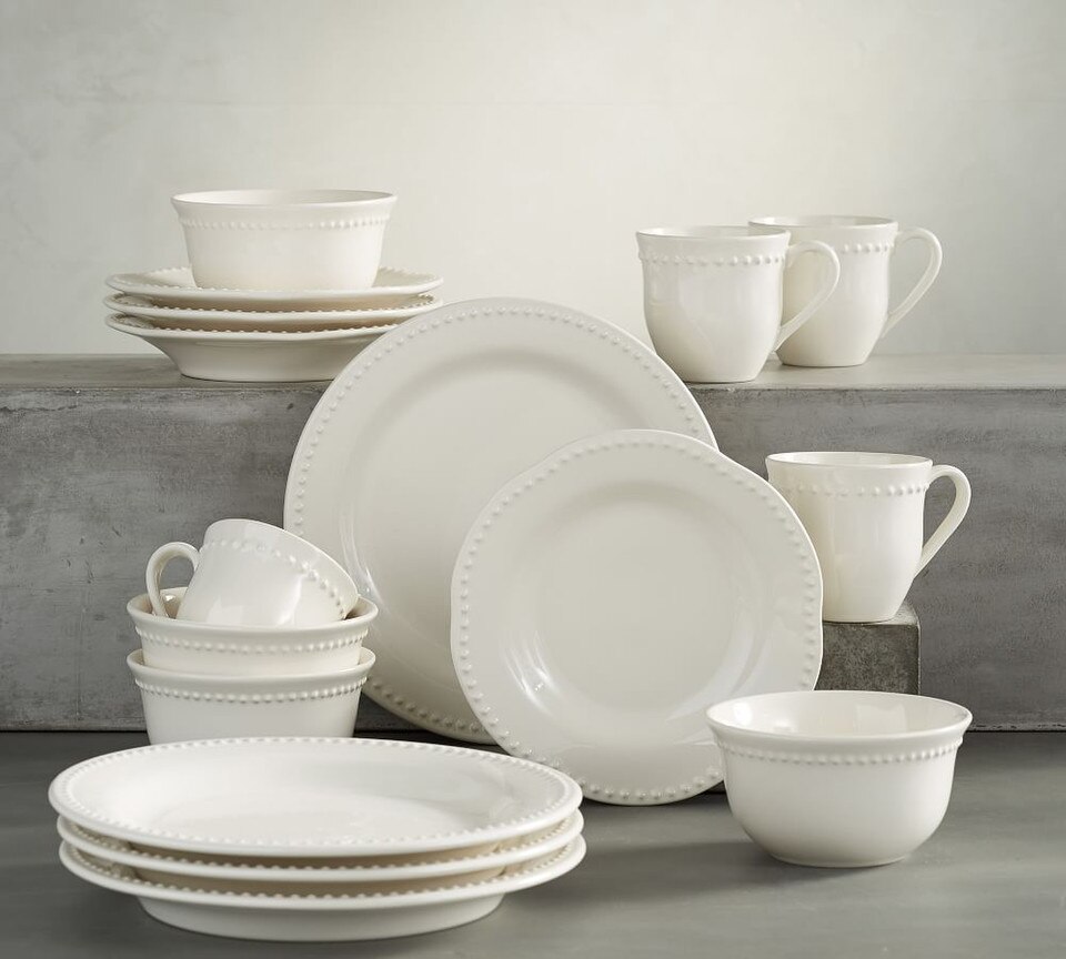 Emma Beaded Stoneware Dinnerware Collection | Pottery Barn Australia