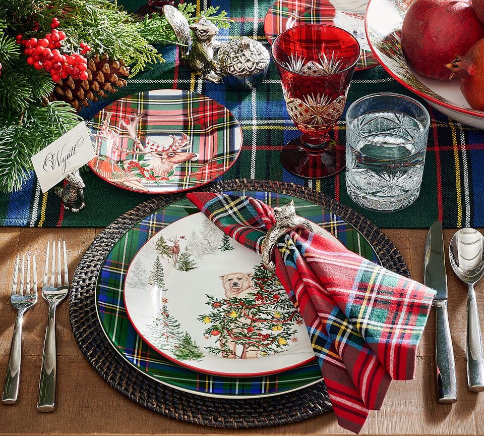 Enchanted Forest Salad Plates - Mixed Set of 4