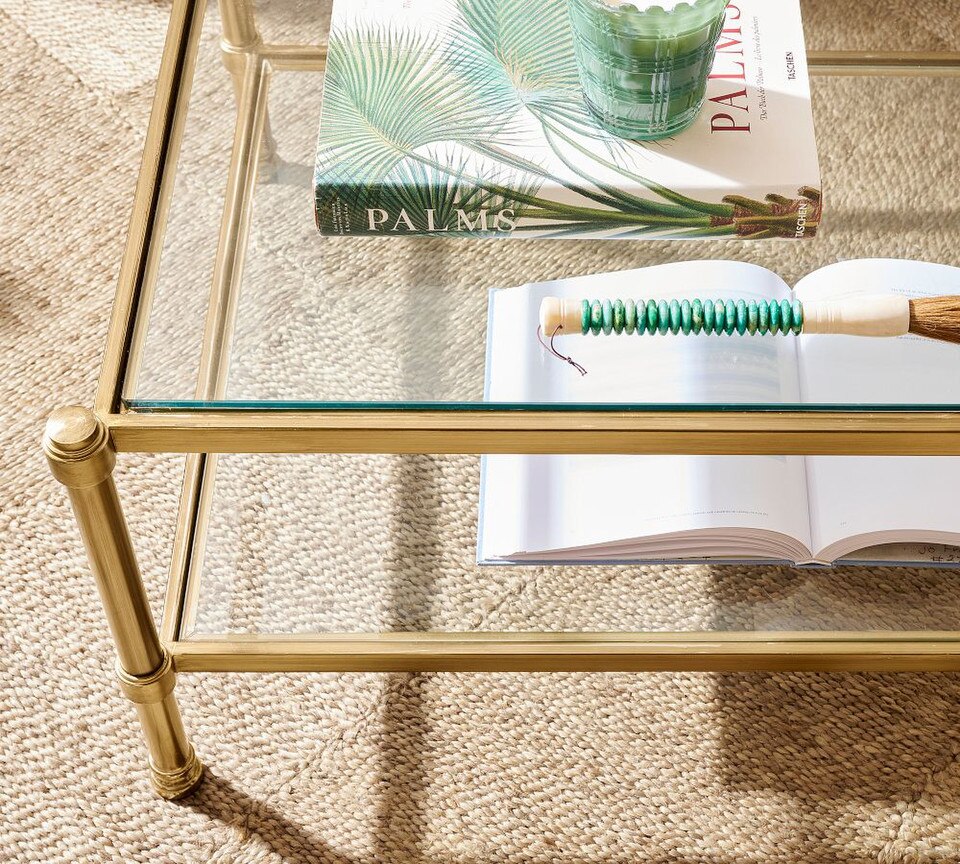 Everson Rectangular Glass Coffee Table (52")
