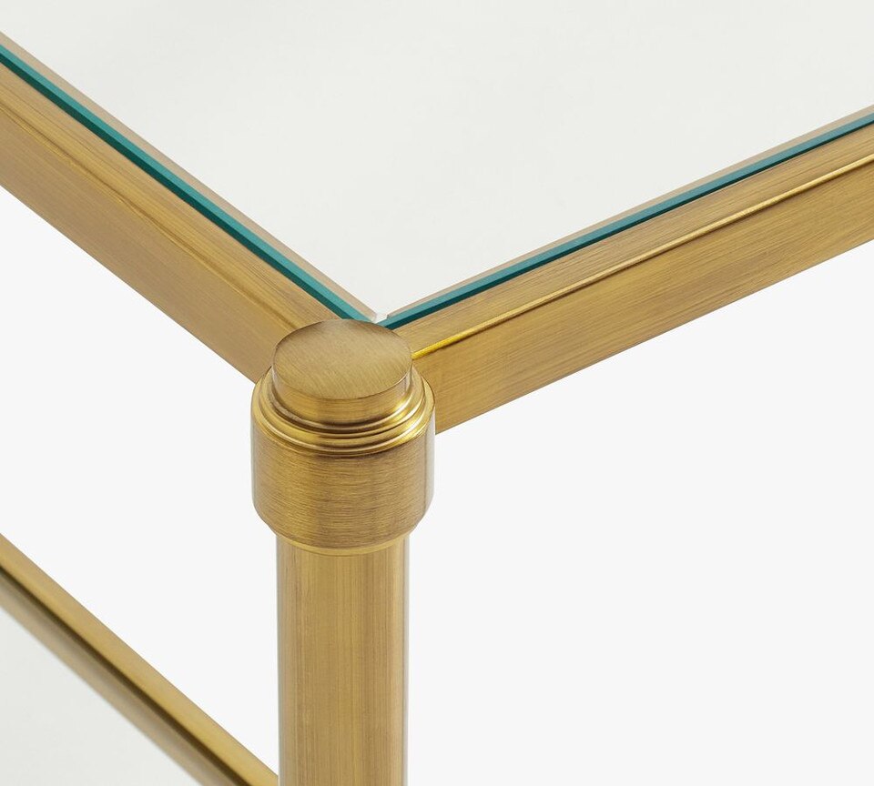Everson Glass Console Table (58.5")