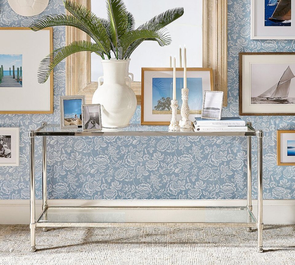 Everson Glass Console Table (58.5")
