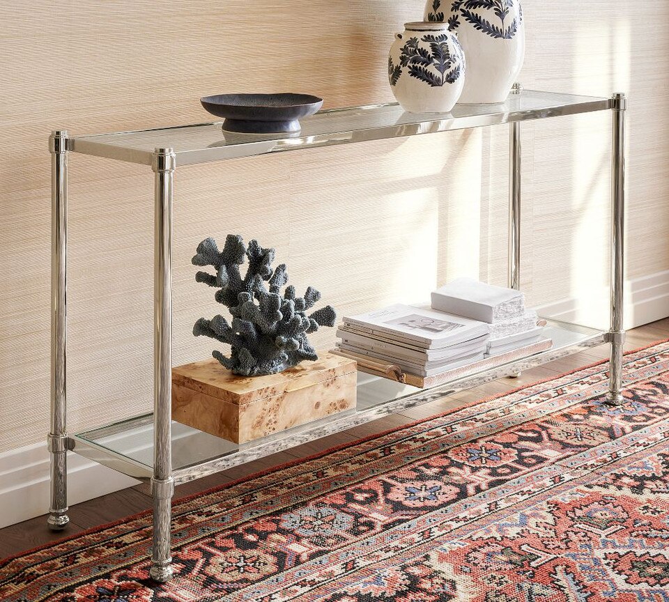 Everson Glass Console Table (58.5")