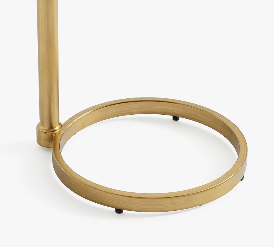 Everson Round Glass C-Table | Pottery Barn Australia