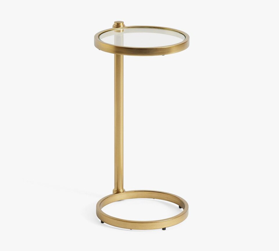 Everson Round Glass C-Table | Pottery Barn Australia