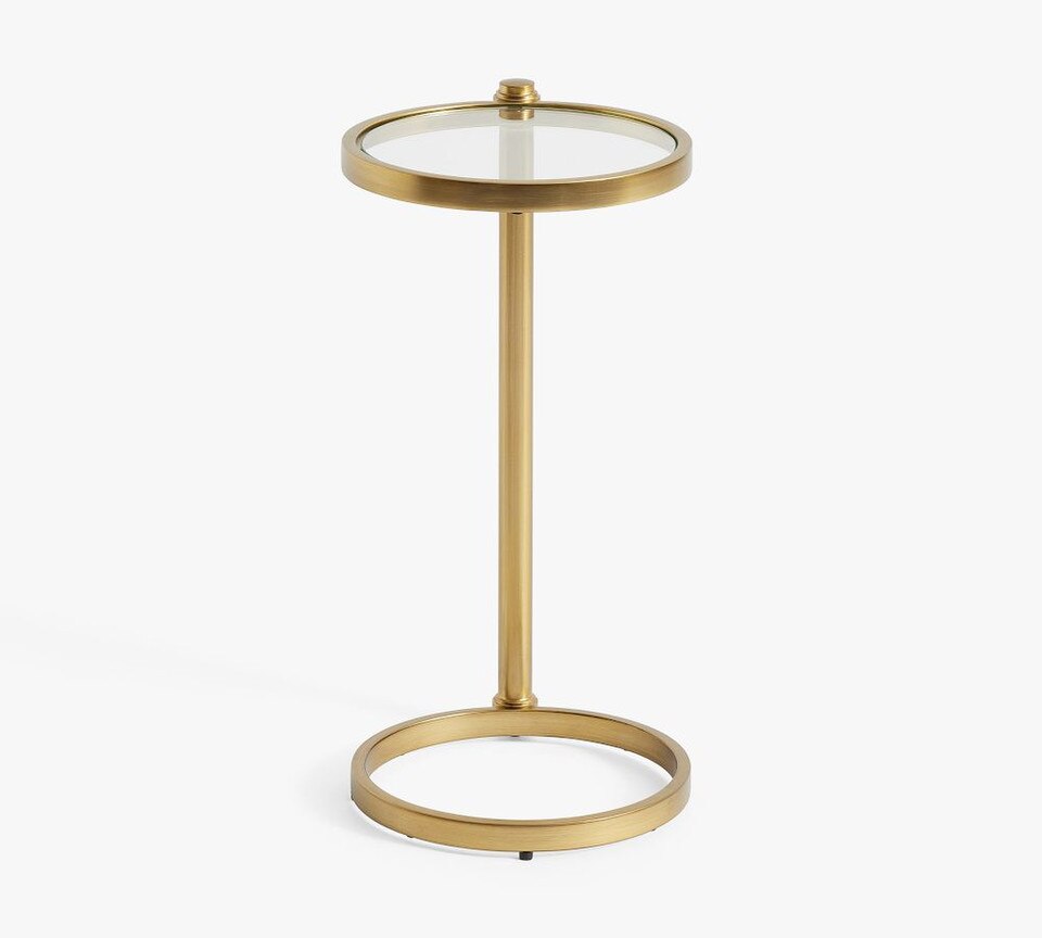 Everson Round Glass C-Table | Pottery Barn Australia