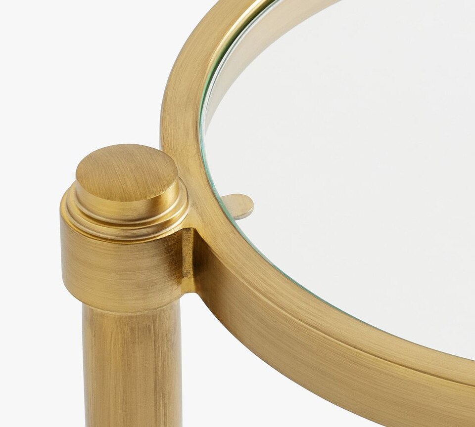 Everson Round Glass C-Table | Pottery Barn Australia