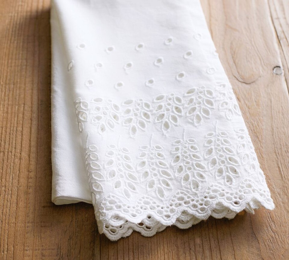 Eyelet Organic Cotton Napkins - Set of 4 | Pottery Barn Australia
