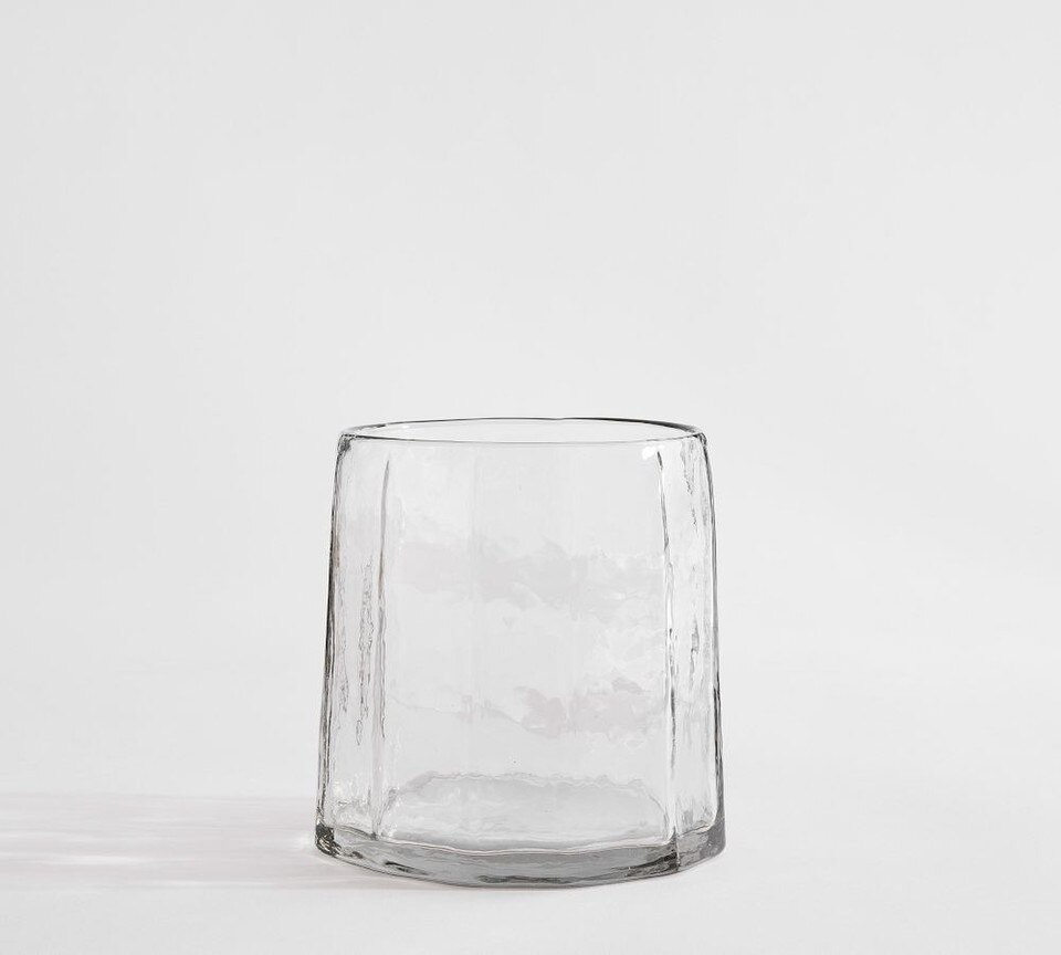 Hammered Café Recycled Hurricane Candle Holder