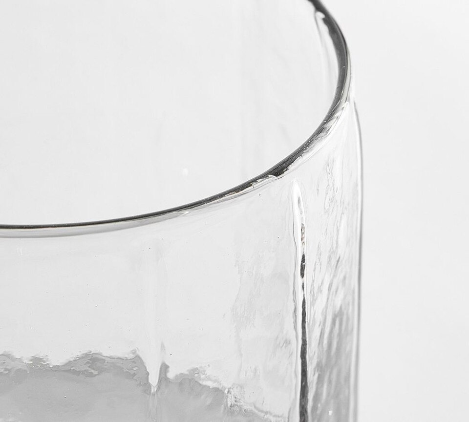 Hammered Café Recycled Hurricane Candle Holder