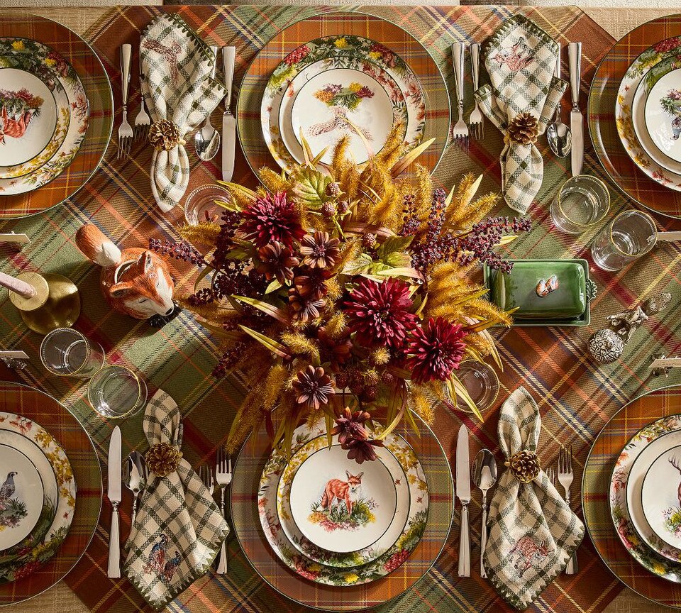 Fantastical Forest Stoneware Appetizer Plates - Mixed Set of 4 ...