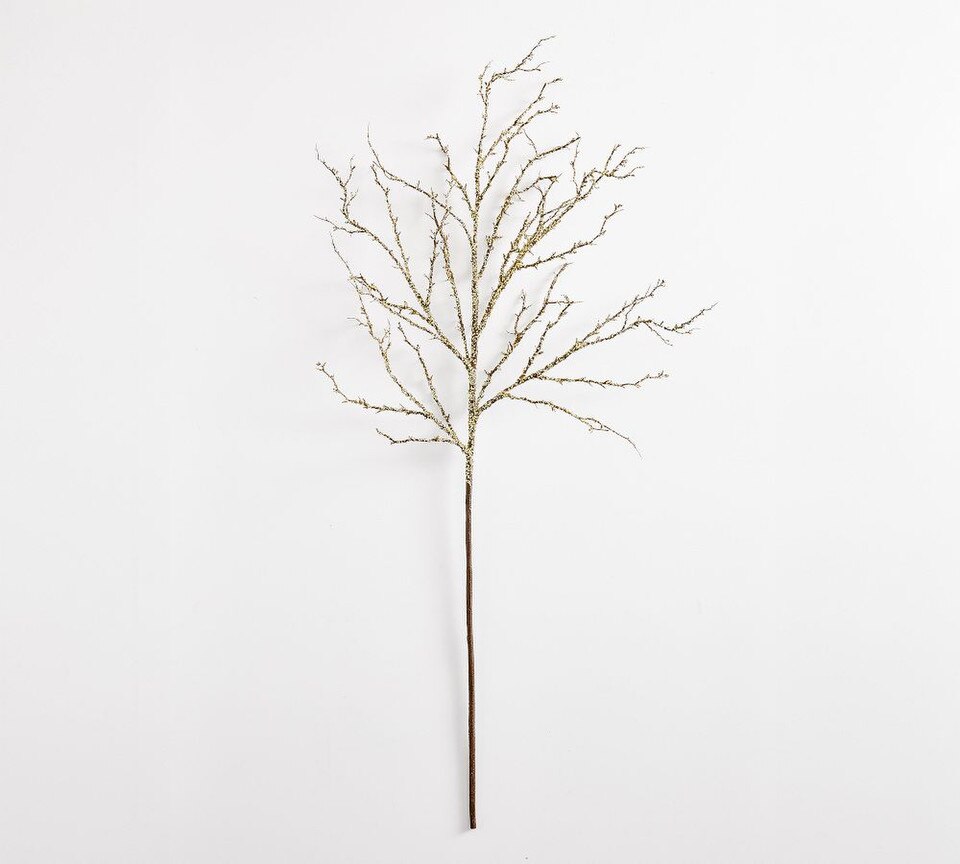 Faux Oversized Glitter Twig Branch