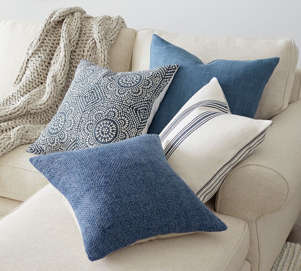 Faye Linen Textured Cushion Covers - Pottery Barn Australia