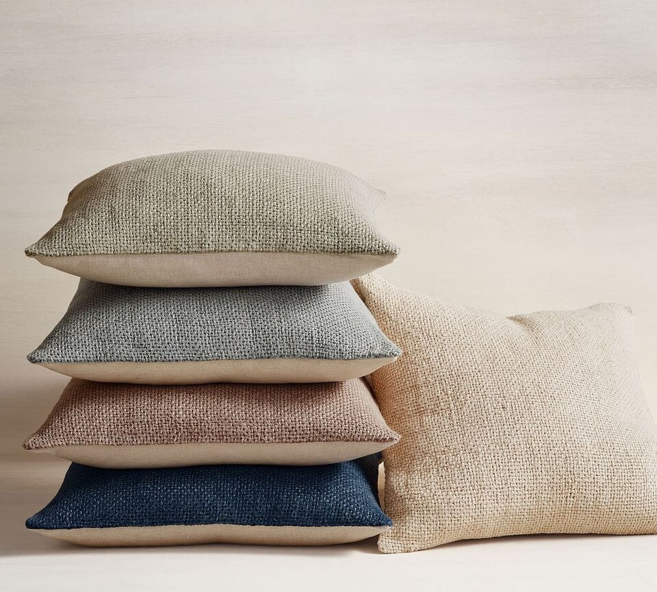 Faye Linen Textured Cushion Covers - Pottery Barn Australia