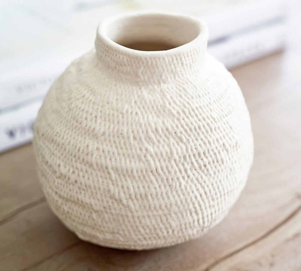 Frasier Textured Handcrafted Ceramic Vases - Pottery Barn Australia