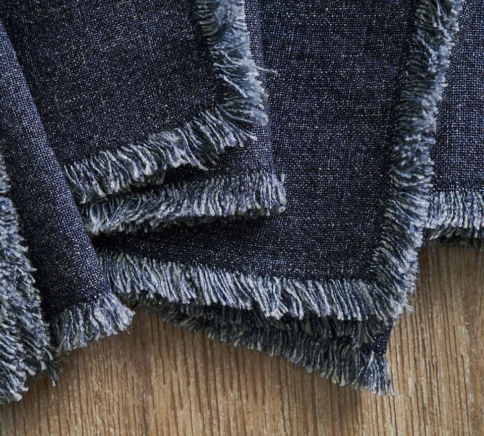Frayed Oversized Linen Napkins - Set of 4 - Pottery Barn Australia