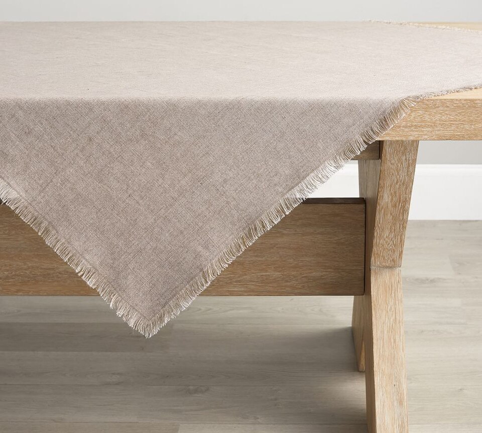 Frayed Linen Table Throw | Pottery Barn Australia