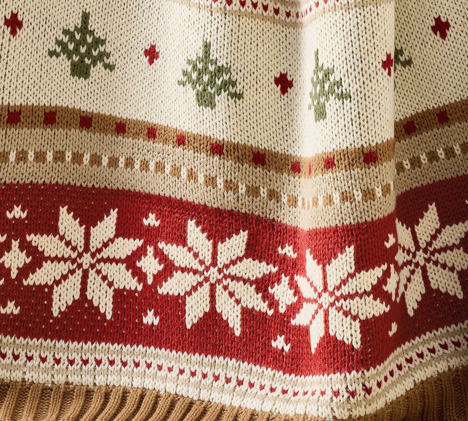 Gingerbread House Jacquard Fair Throw | Pottery Barn Australia