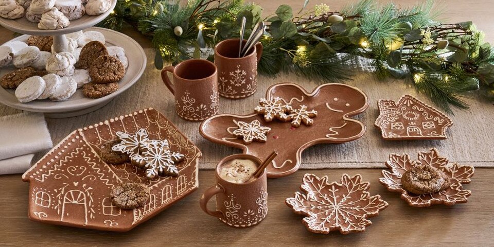 Gingerbread Stoneware Serveware Collection
