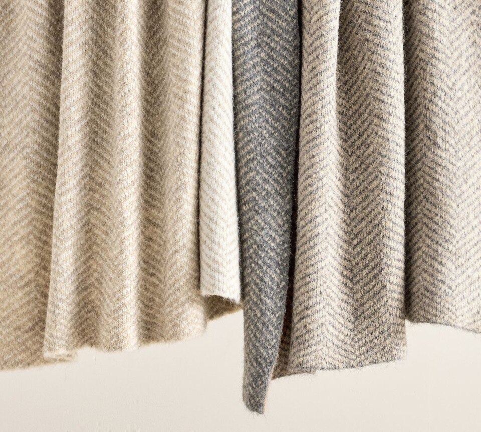 Herringbone Contrast Throw | Pottery Barn Australia